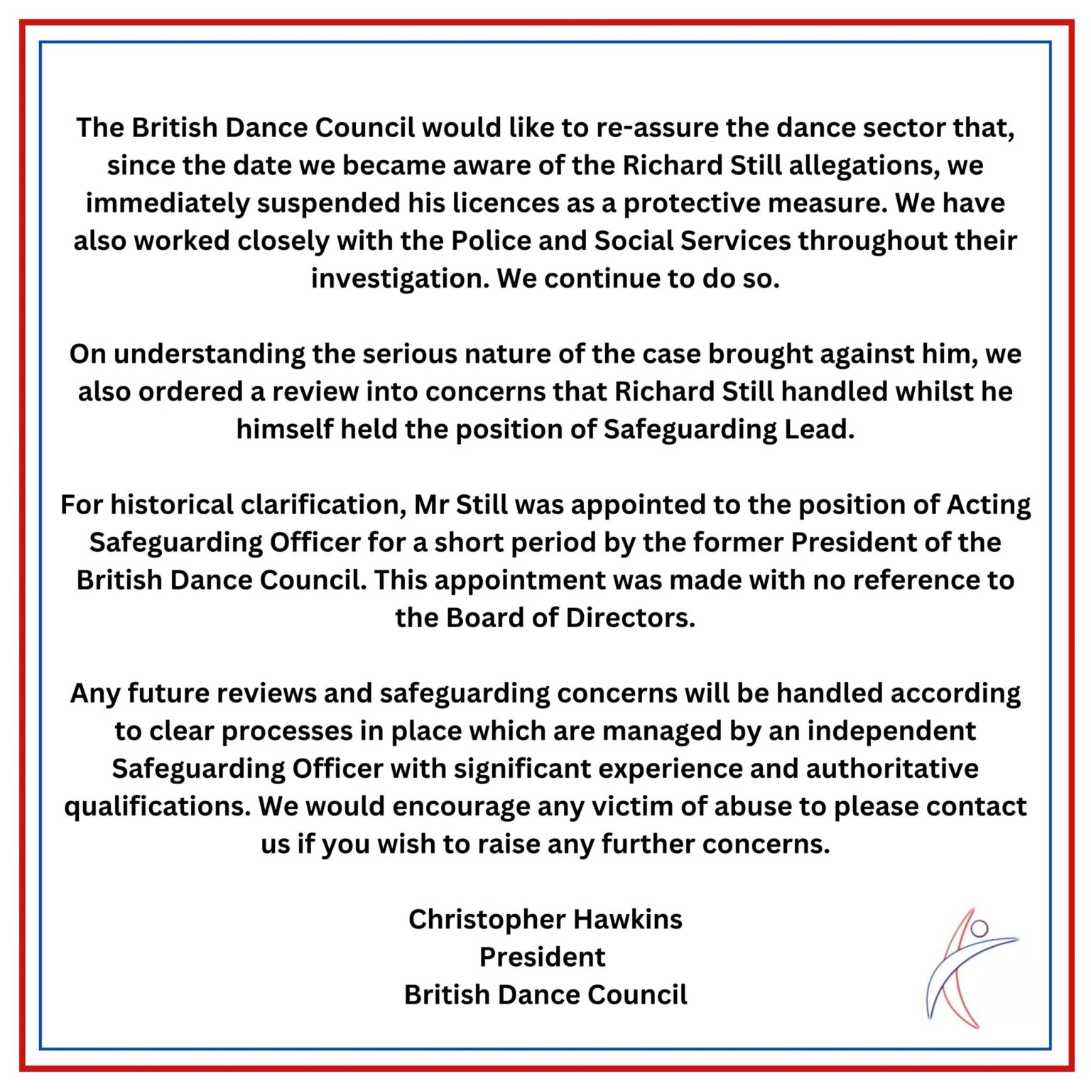 Press Release from British Dance Council - British Dance Council